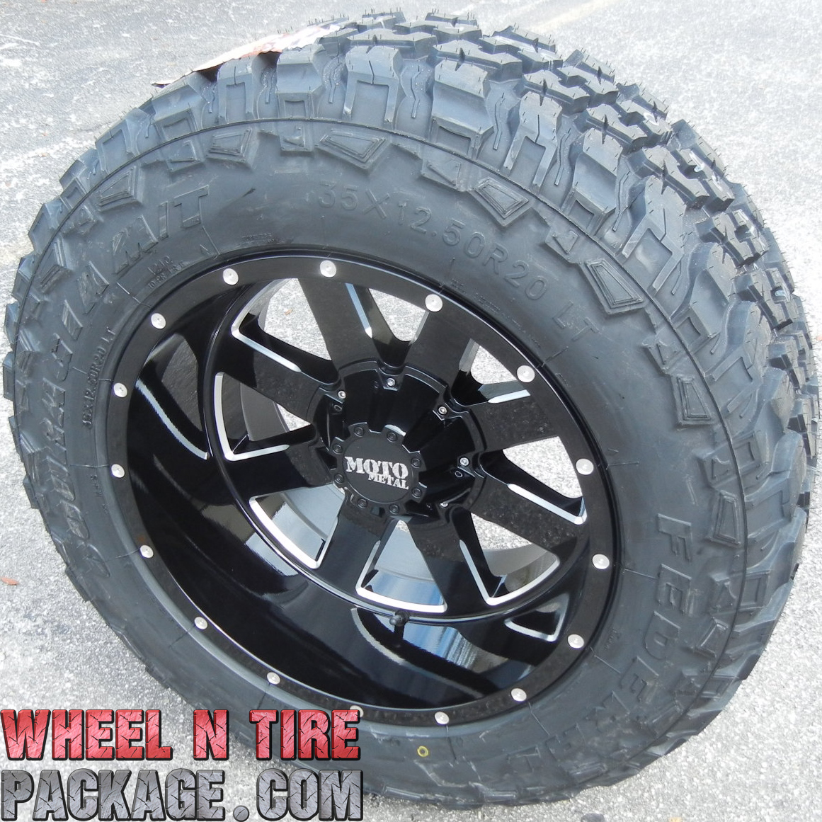 20x12" BLACK MOTO METAL MO962 WHEELS RIMS 33" FEDERAL M/T TIRES ...